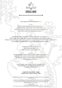 Our Menus - Steels Gate Wines